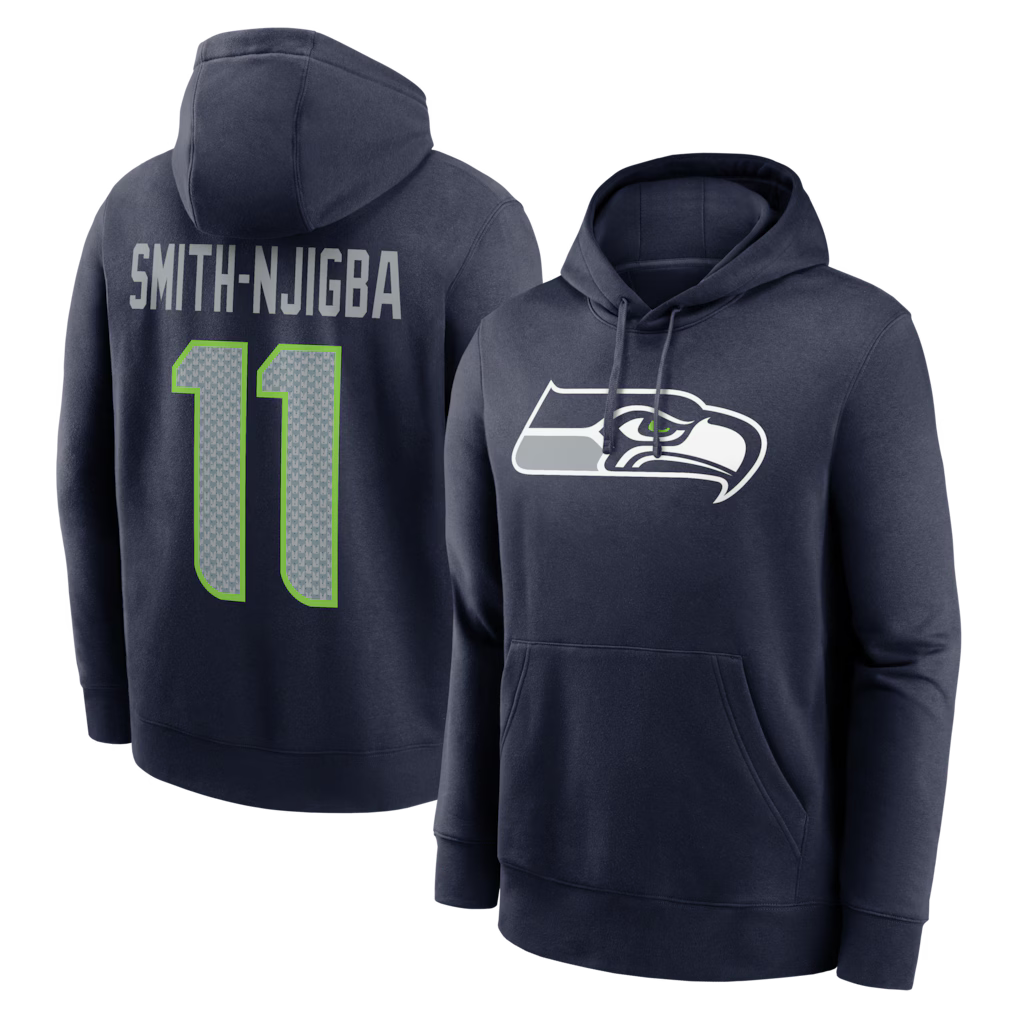 Seattle Seahawks NFL Fleece Hoodie – Navy | USA Stock – UKASSNI